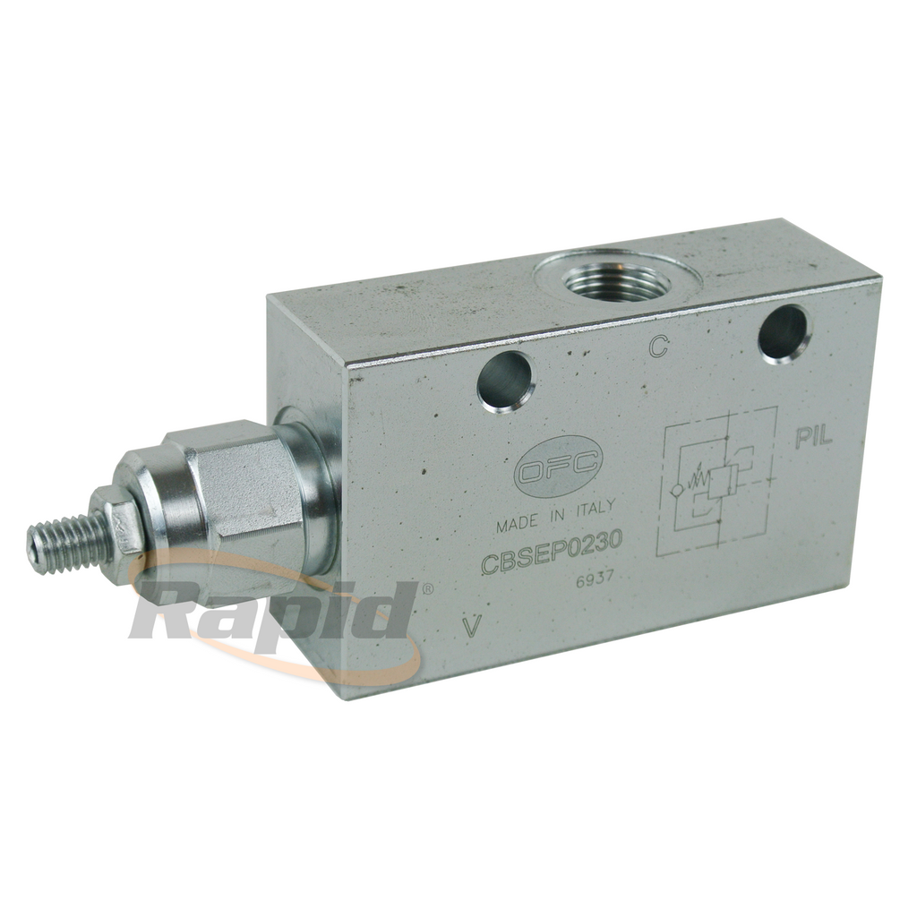 Single Counter Balance Valve 3 Port 3/8 100-350Bar – Rapid Hydraulics