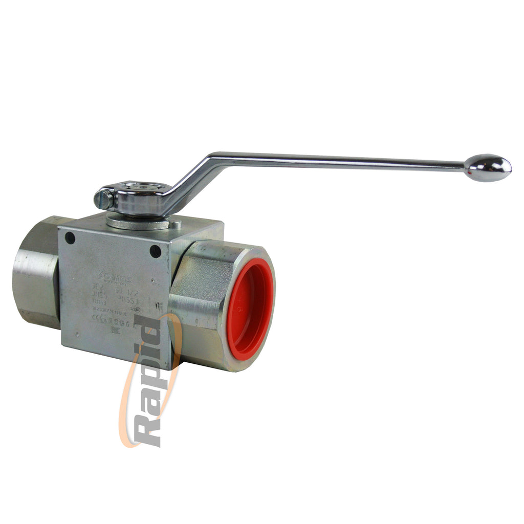 Ball Valve, 2 way, 3/8 BSPP, 35lpm, 500 Bar – Rapid Hydraulics